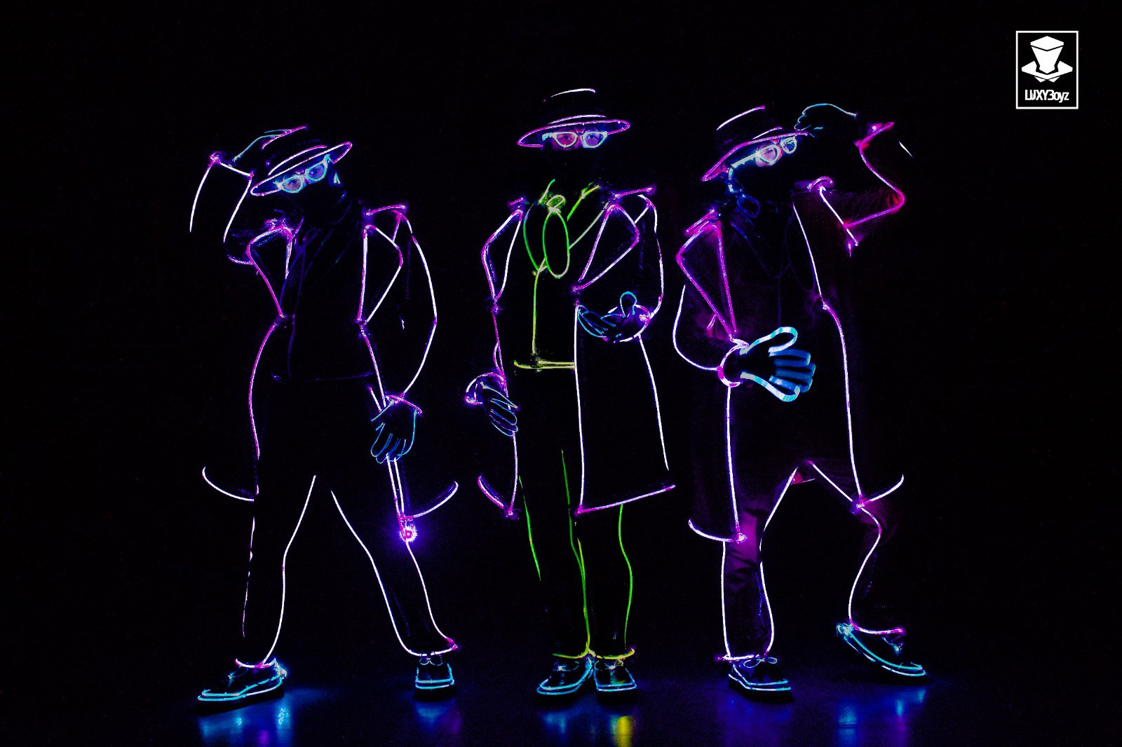 LED black light dance